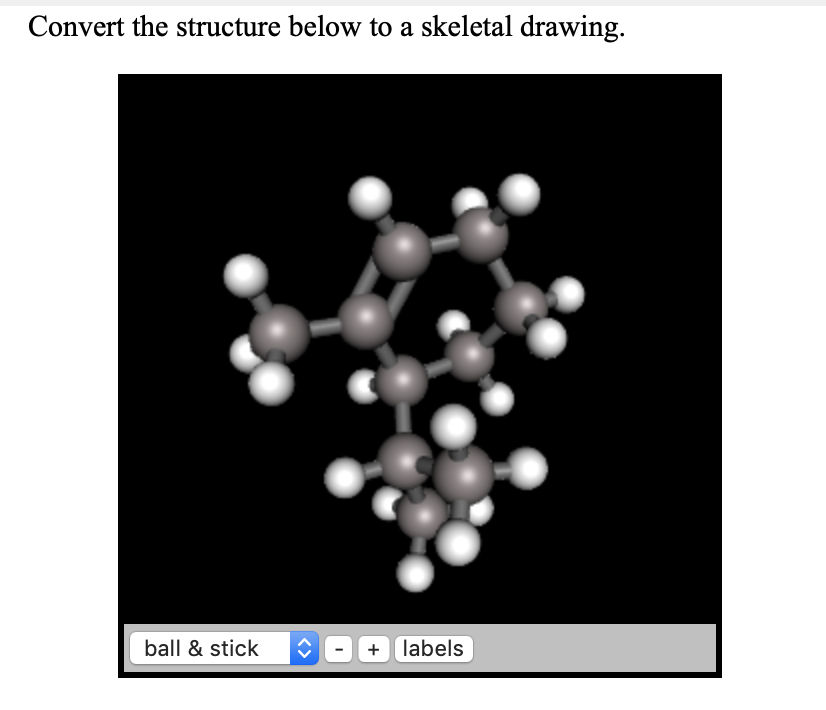 Solved Convert the structure below to a skeletal drawing. | Chegg.com