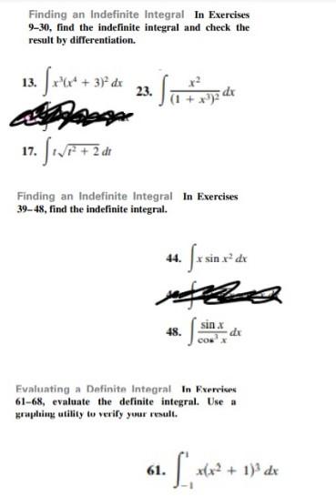 Solved In Exercises 9–30, find the indefinite integral and | Chegg.com