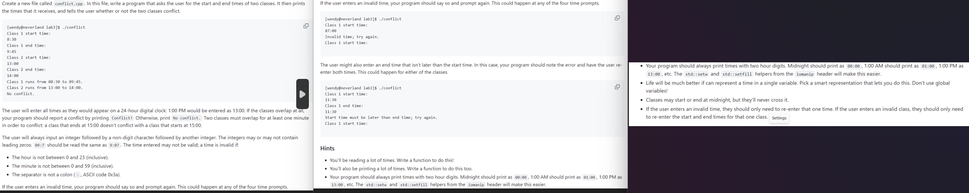 Solved Create a new file called conflict.cpp. ﻿In this file, | Chegg.com