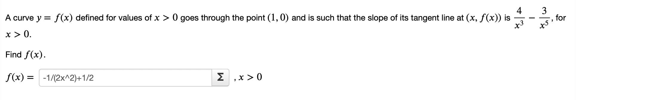 Solved - به ای for A curve y = f(x) defined for values of x | Chegg.com