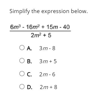 Solved Simplify the expression below. 3x3 - 15x2 + 15x - 75 | Chegg.com