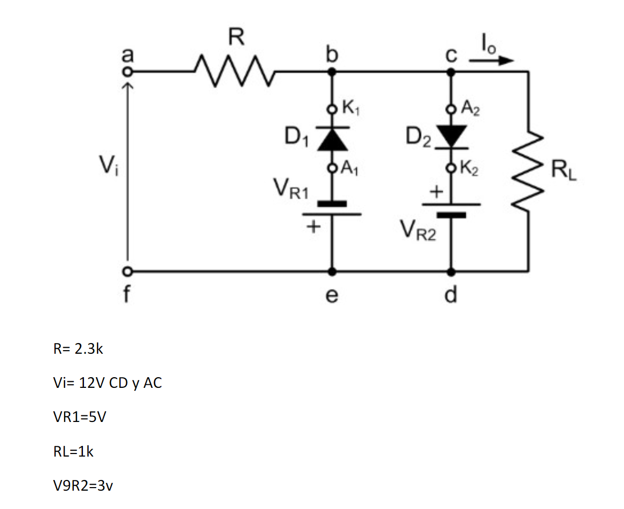 Solved D1 and D2 are silicon diodesQuestion 1: If the VR1=-3 | Chegg.com