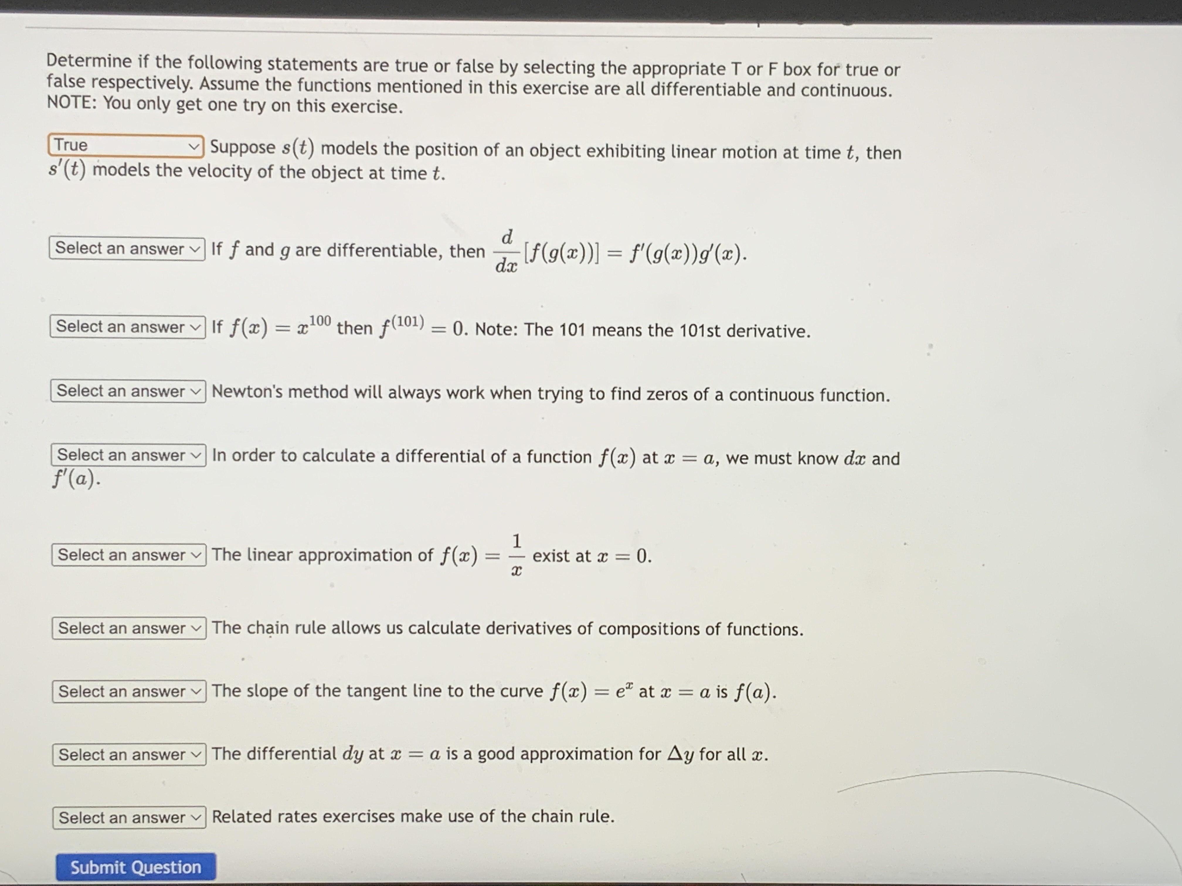 Solved Determine if the following statements are true or | Chegg.com