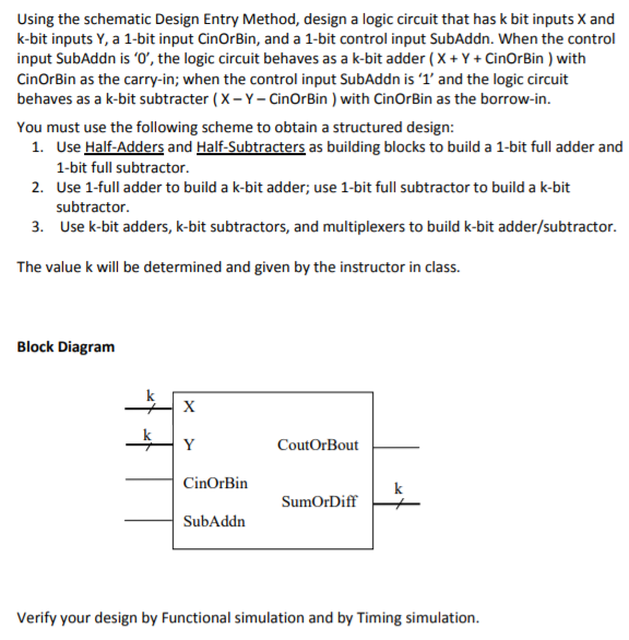 Solved Using the schematic Design Entry Method, design a | Chegg.com