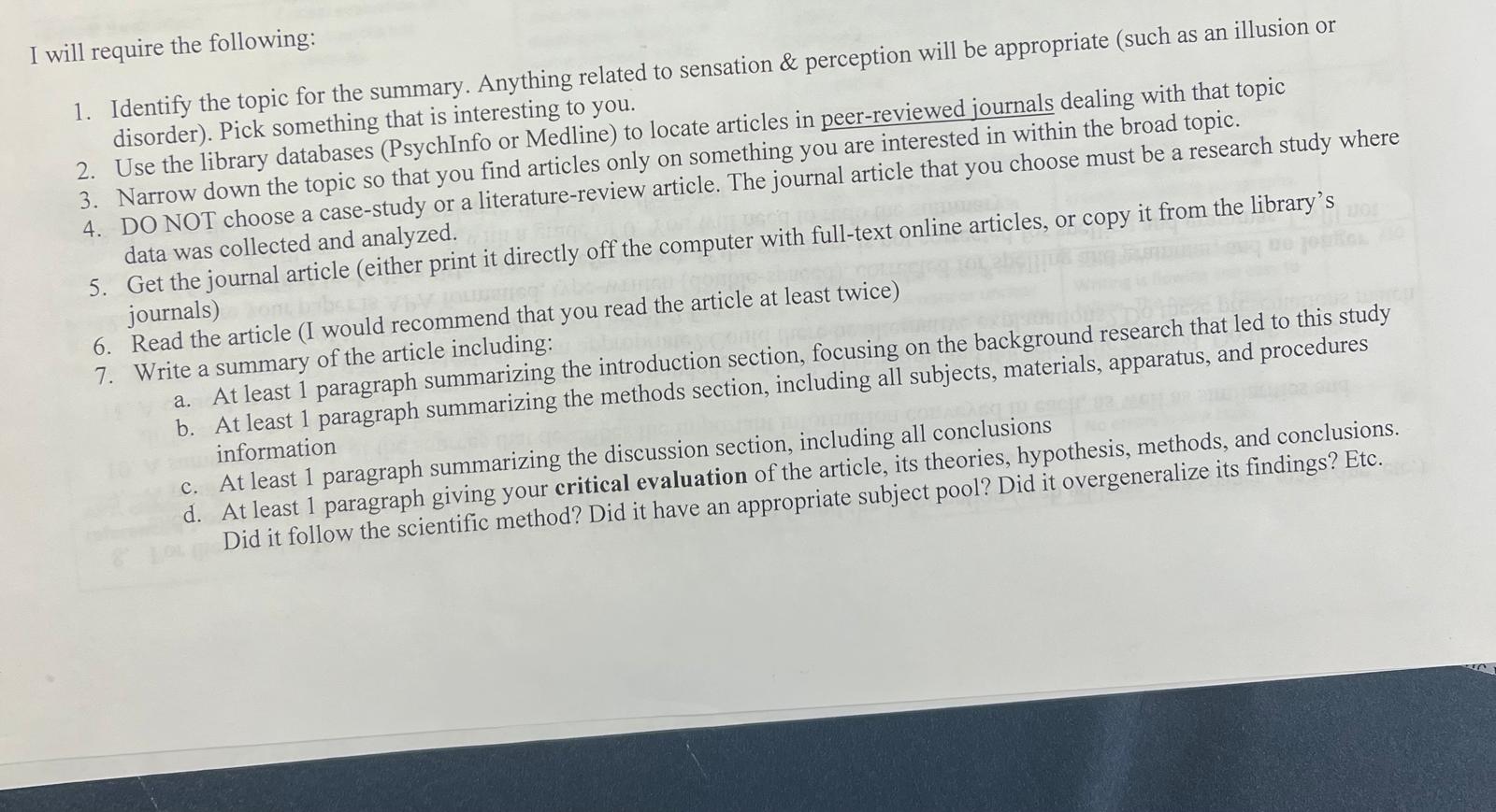 Solved I will require the following:Identify the topic for | Chegg.com