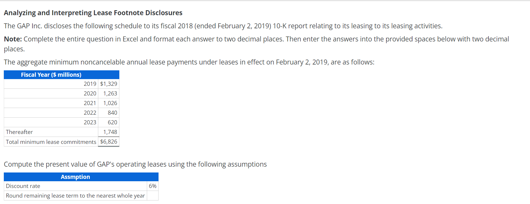 Solved Analyzing and Interpreting Lease Footnote Disclosures | Chegg.com