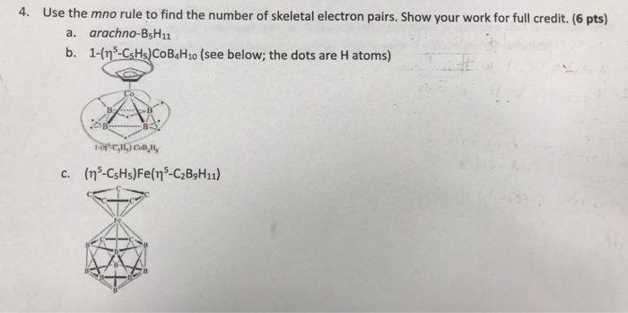 Solved 4. Use the mno rule to find the number of skeletal | Chegg.com