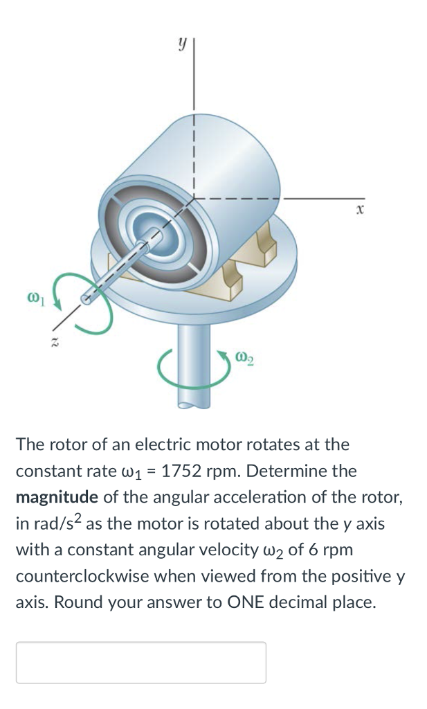 Solved 02 The rotor of an electric motor rotates at the | Chegg.com