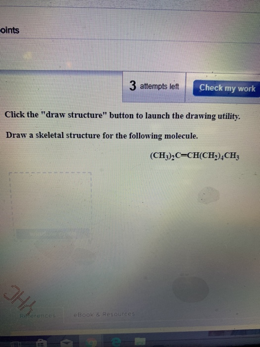 Solved 3 attempts lefl Check my work Click the "draw | Chegg.com