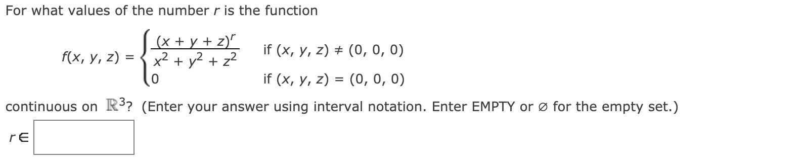 Solved For what values of the number r is the function f(x, | Chegg.com