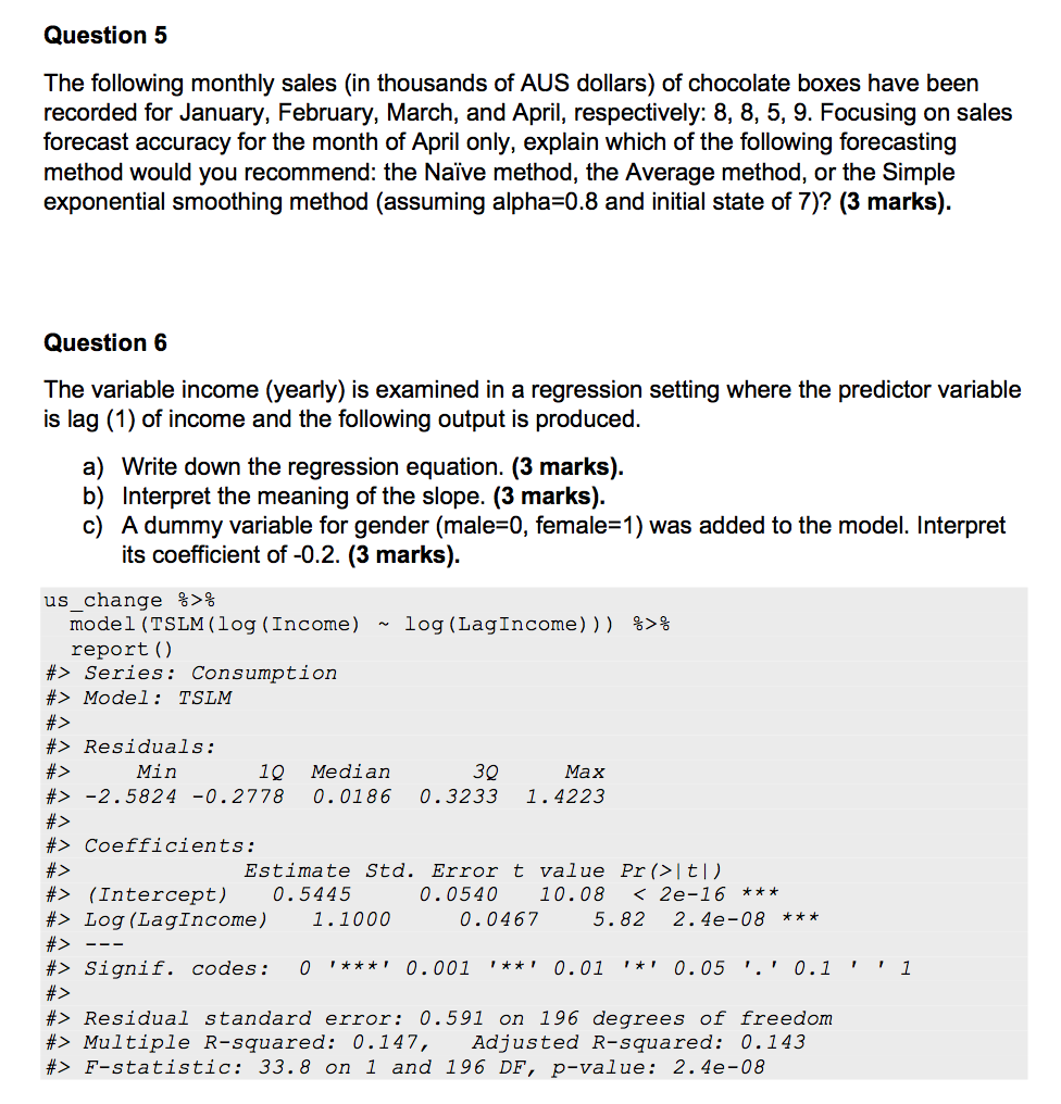 Solved Question 3 The following ACF plots were produced for | Chegg.com