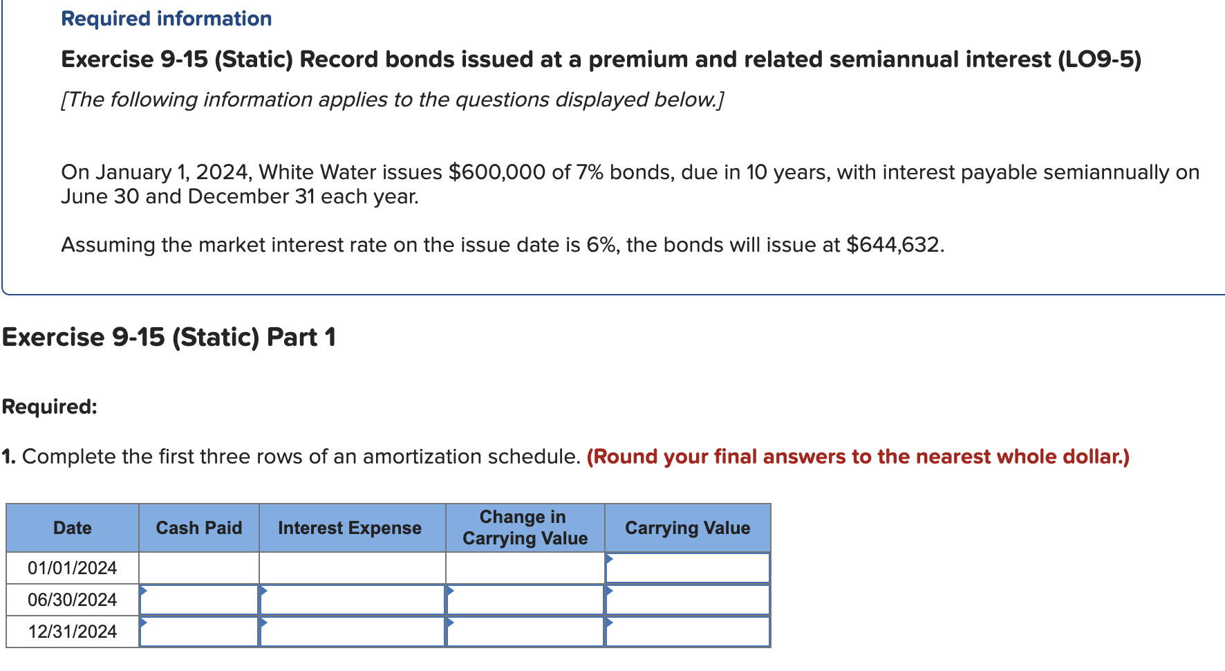 Solved Required information Exercise 9-15 (Static) Record | Chegg.com