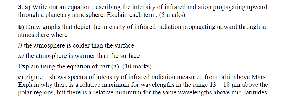 Solved 3. a) Write out an equation describing the intensity | Chegg.com