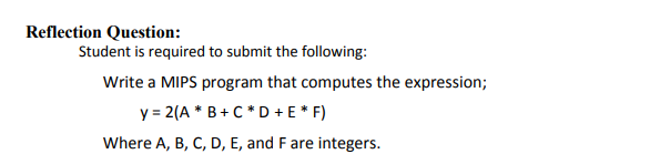 Solved Reflection Question: Student is required to submit | Chegg.com