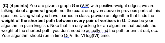 Solved Problem 3 [10 points) - Shortest Paths (A) [4 points] | Chegg.com