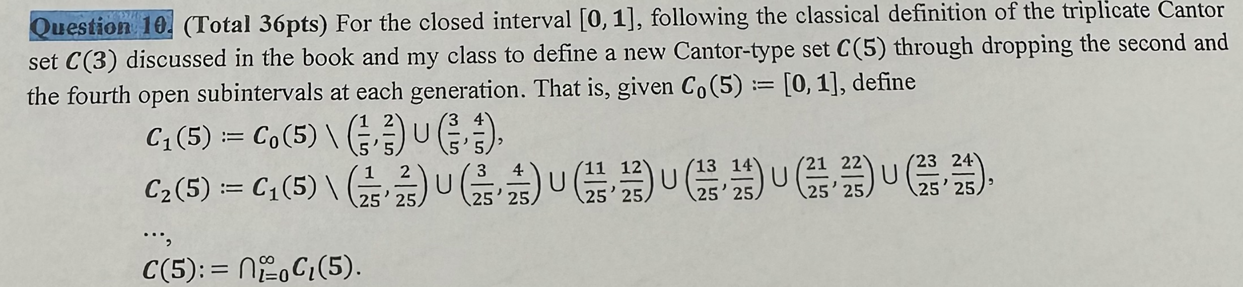 Question 10. (Total 36pts) For the closed interval | Chegg.com
