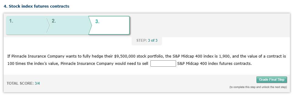 Solved 4. Stock index futures contracts If Pinnacle | Chegg.com