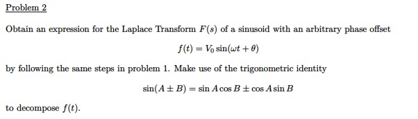 Solved Obtain an expression for the Laplace Transform F(s) | Chegg.com