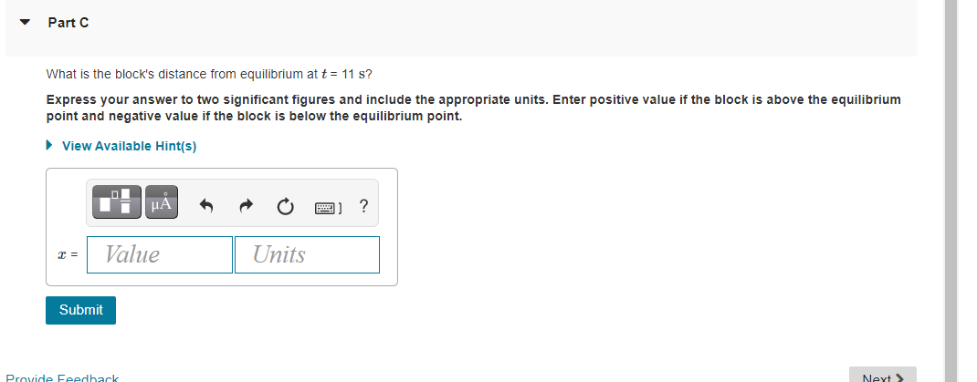 Solved Part A A 140 g block hangs from a spring with spring | Chegg.com