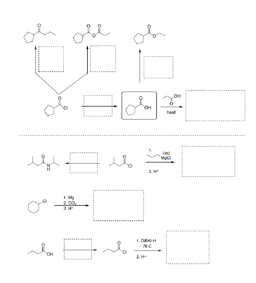 Solved 4) Complete the following reactions ( \\( 0.5 | Chegg.com