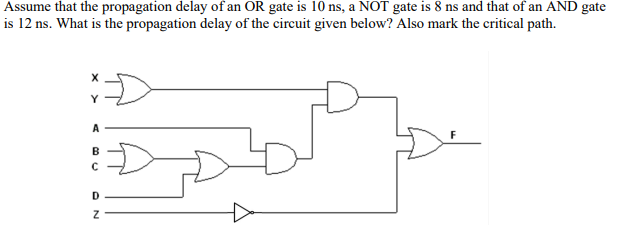 Solved Assume that the propagation delay of an OR gate is 10 | Chegg.com
