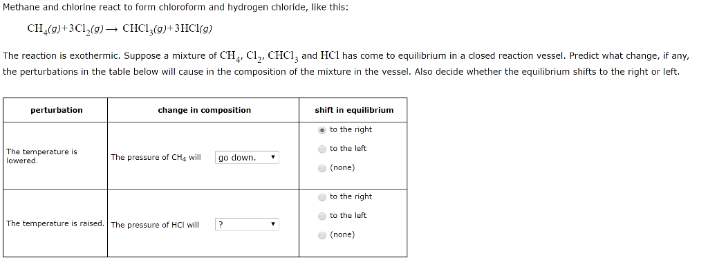 Solved Methane and chlorine react to form chloroform and | Chegg.com