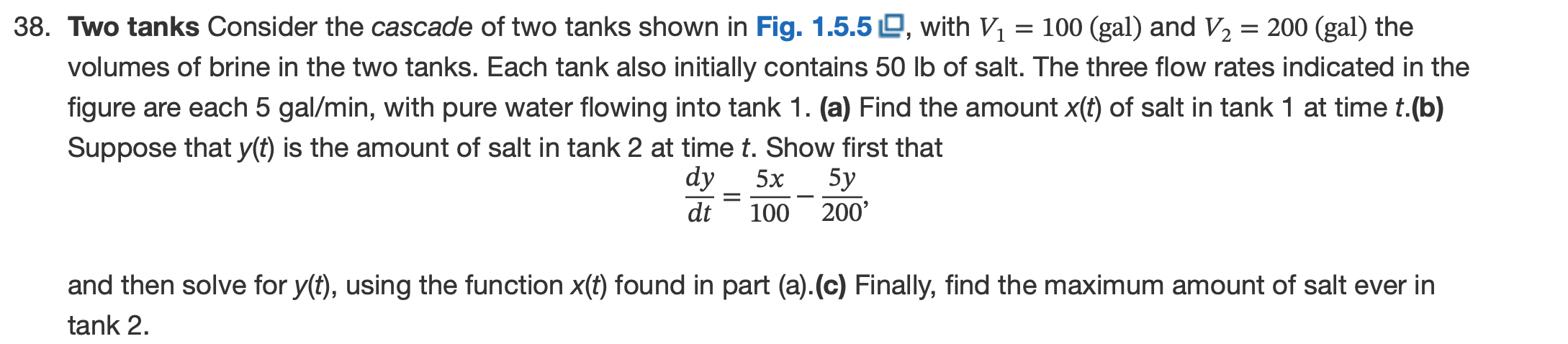 Solved Two tanks Consider the cascade of two tanks shown in | Chegg.com