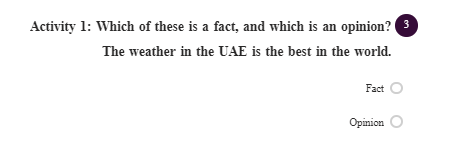 Activity 1: Which of these is a fact, and which is an | Chegg.com