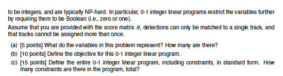 1 [40 Points Integer Programming Multi Object