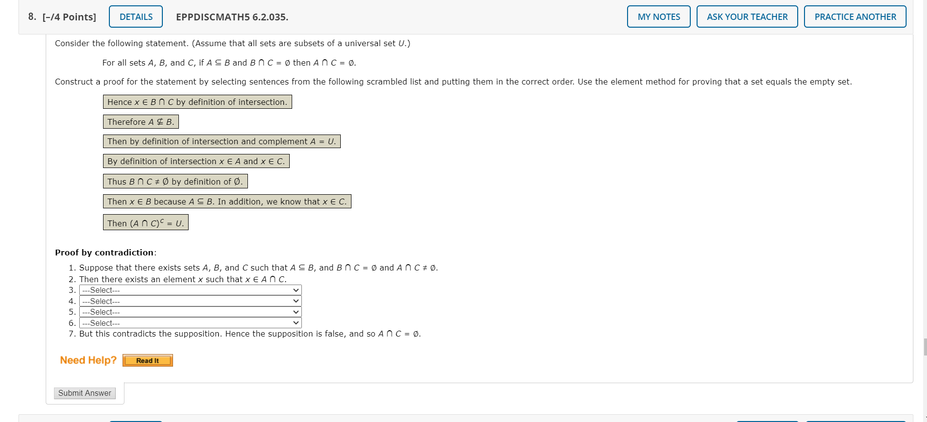 Solved 8. [-14 Points] DETAILS EPPDISCMATH5 6.2.035. MY | Chegg.com