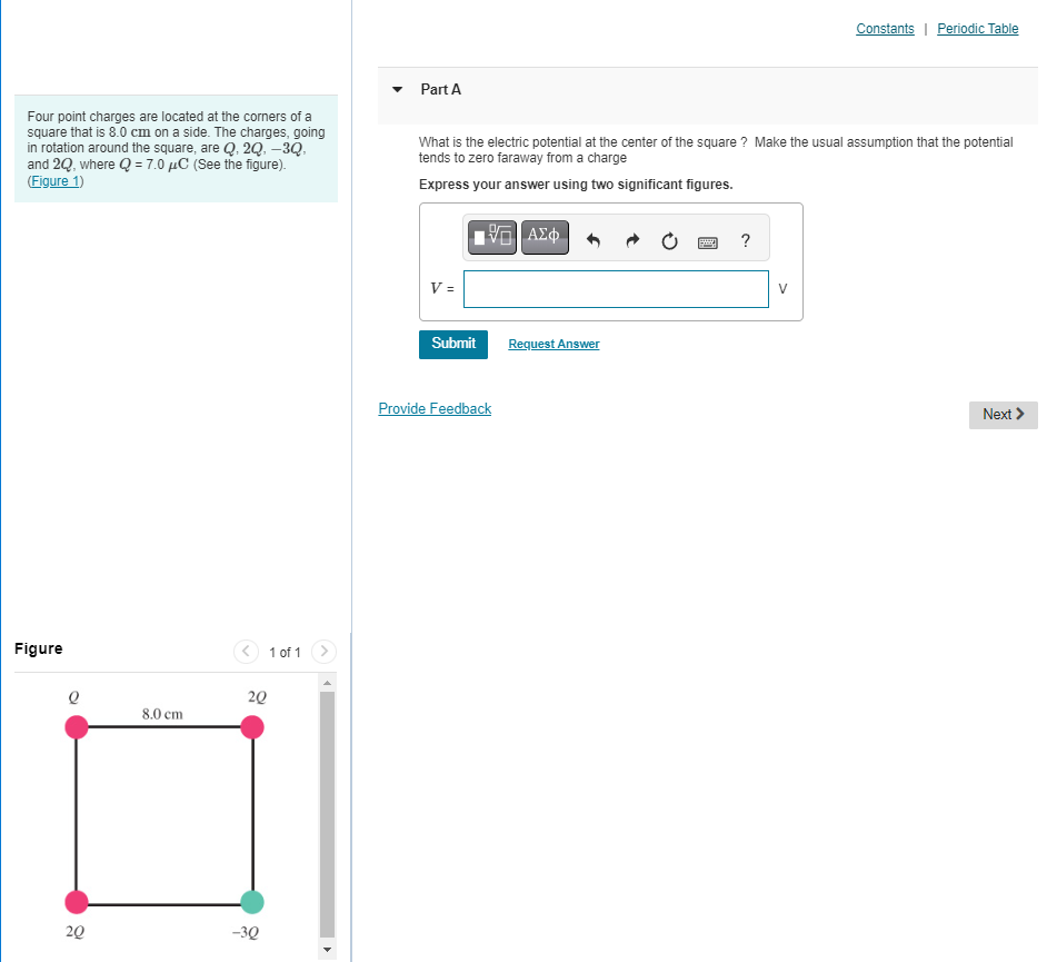 Solved Four point charges are located at the corners of a | Chegg.com