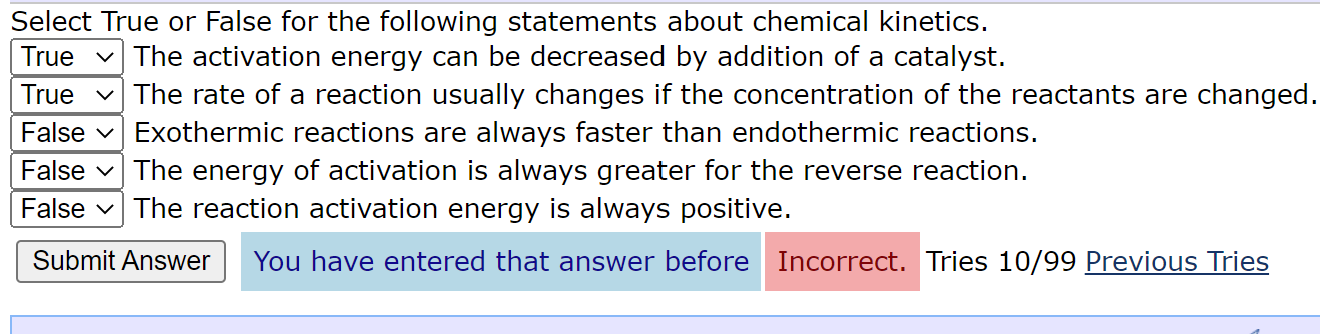 Solved Select True or False for the following statements | Chegg.com