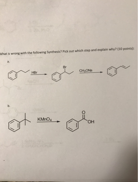 Solved What is wrong with the following Synthesis? Pick out | Chegg.com