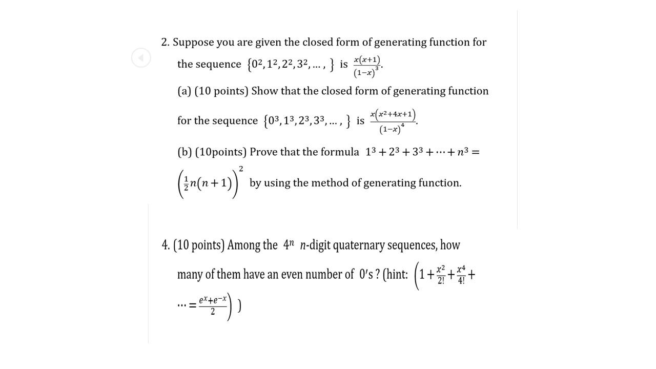 Solved 2. Suppose you are given the closed form of | Chegg.com