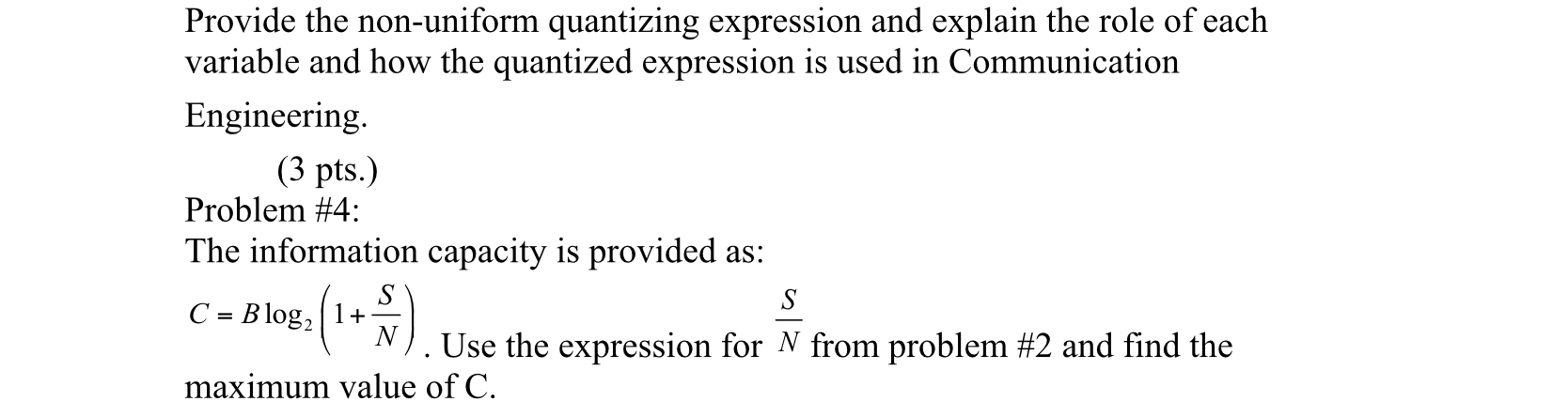 Provide the non-uniform quantizing expression and | Chegg.com