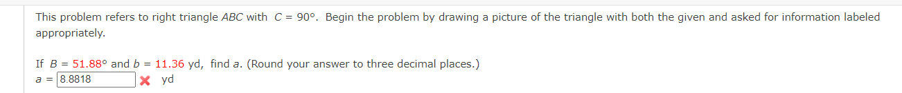 Solved This problem refers to right triangle ABC with C=90°. | Chegg.com
