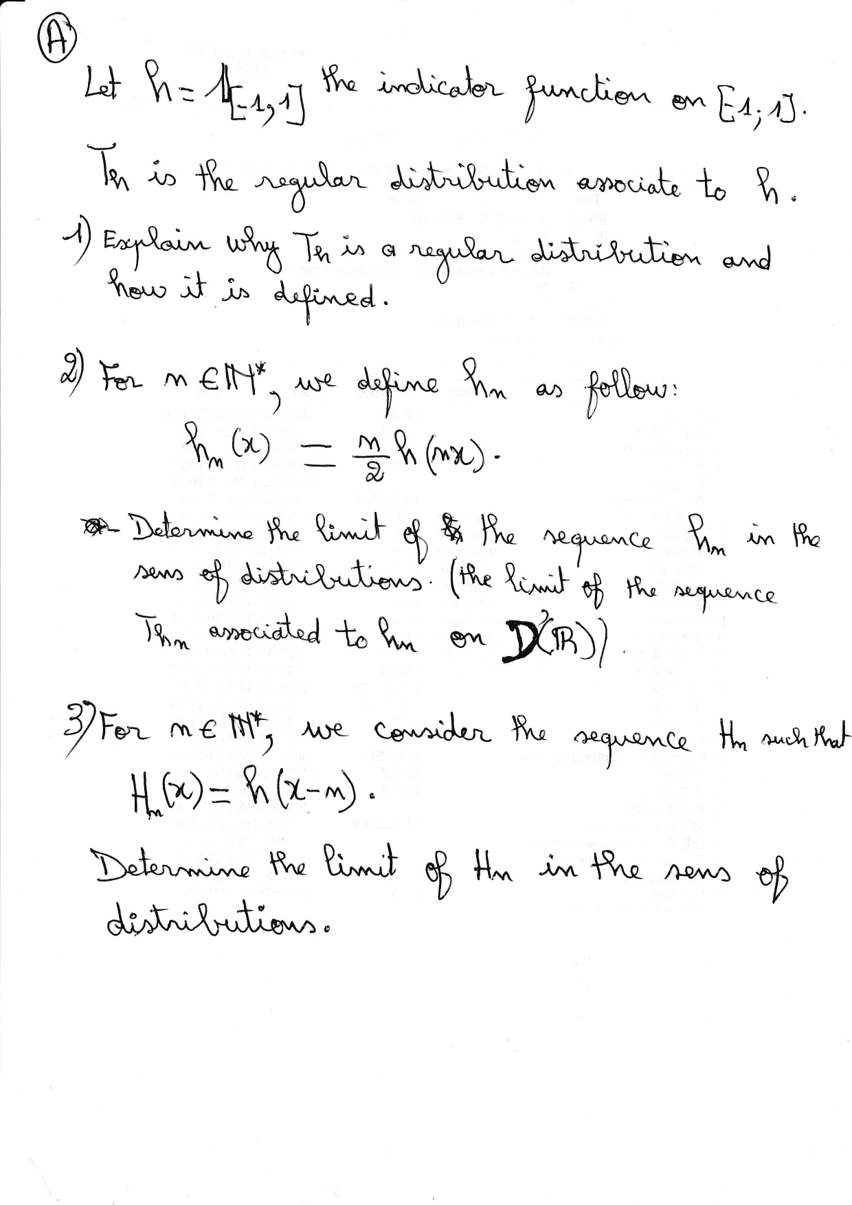 Solved (A) Let h=1−1,1] the indicator function on [−1;1]. In | Chegg.com