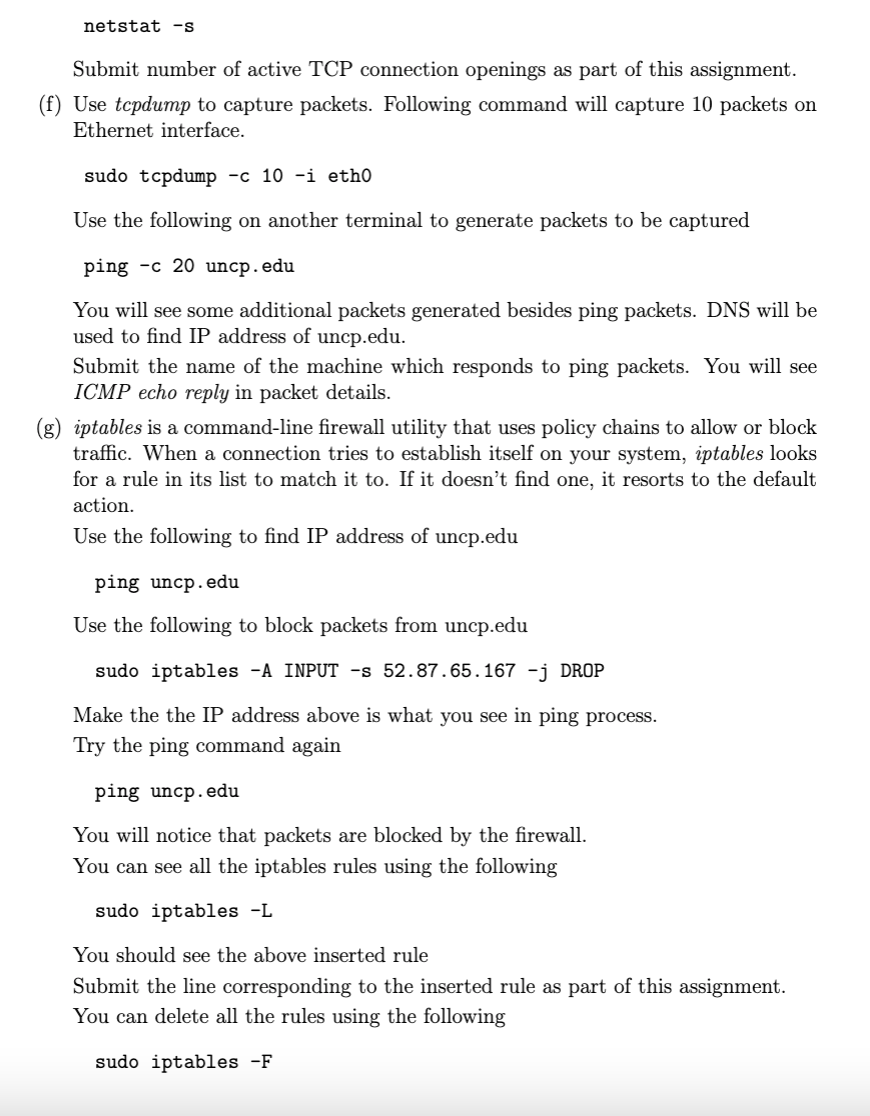 Solved (100 pts) For this assignment, you will be using Kali | Chegg.com