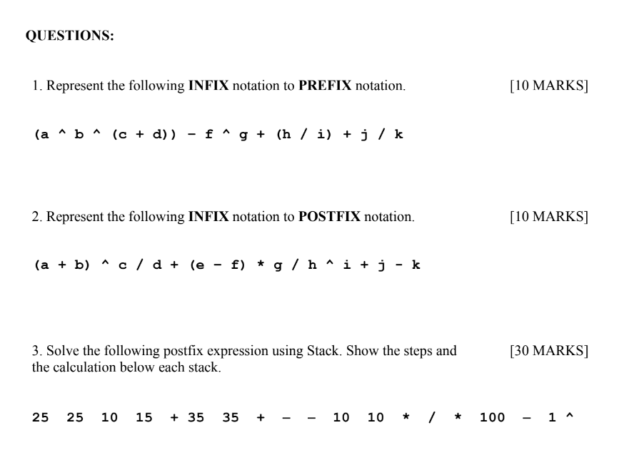 Solved QUESTIONS: 1. Identify the location (index) for FRONT | Chegg.com