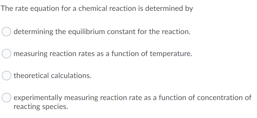 Solved The rate equation for a chemical reaction is | Chegg.com