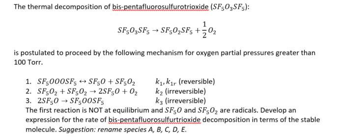 Solved The thermal decomposition of | Chegg.com