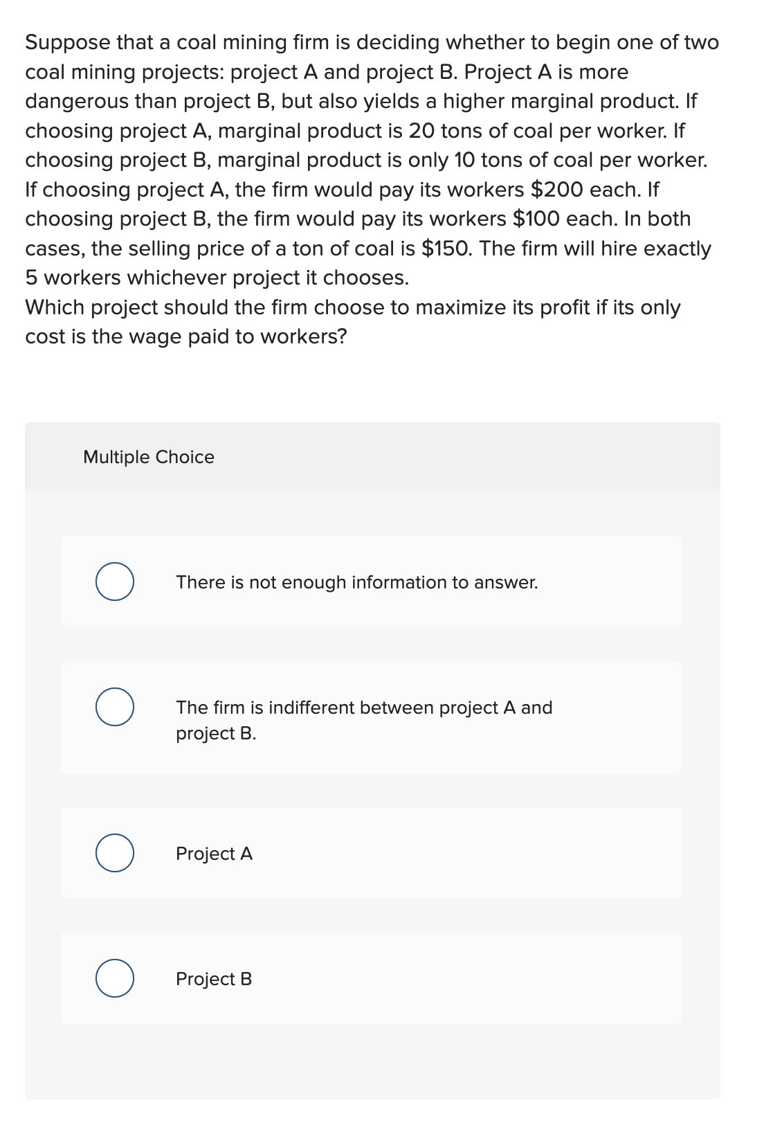 Solved Suppose that a coal mining firm is deciding whether | Chegg.com