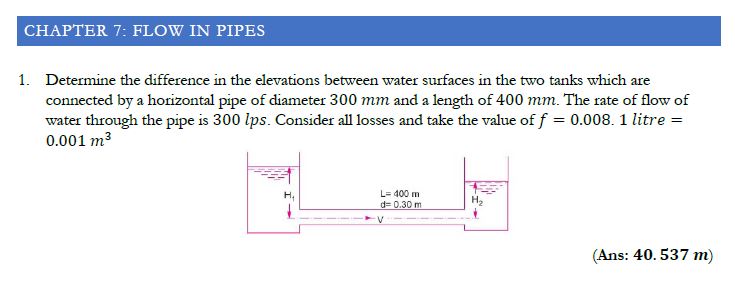 Solved 1. Determine the difference in the elevations between | Chegg.com