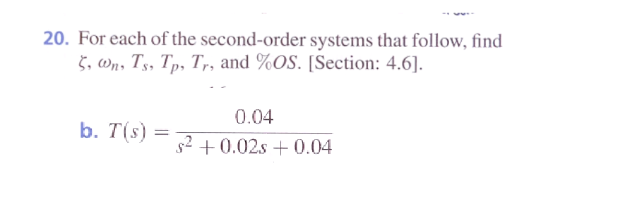 Solved 0. For each of the second-order systems that follow, | Chegg.com