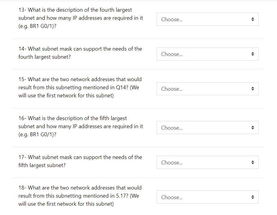 Solved Designing and implementing a VLSM addressing scheme | Chegg.com