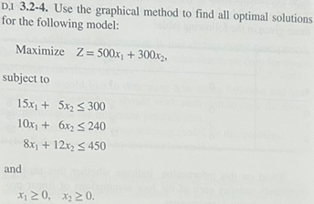 Solved D,I 3.2-4. Use the graphical method to find all | Chegg.com
