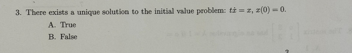 Solved There exists a unique solution to the initial value | Chegg.com