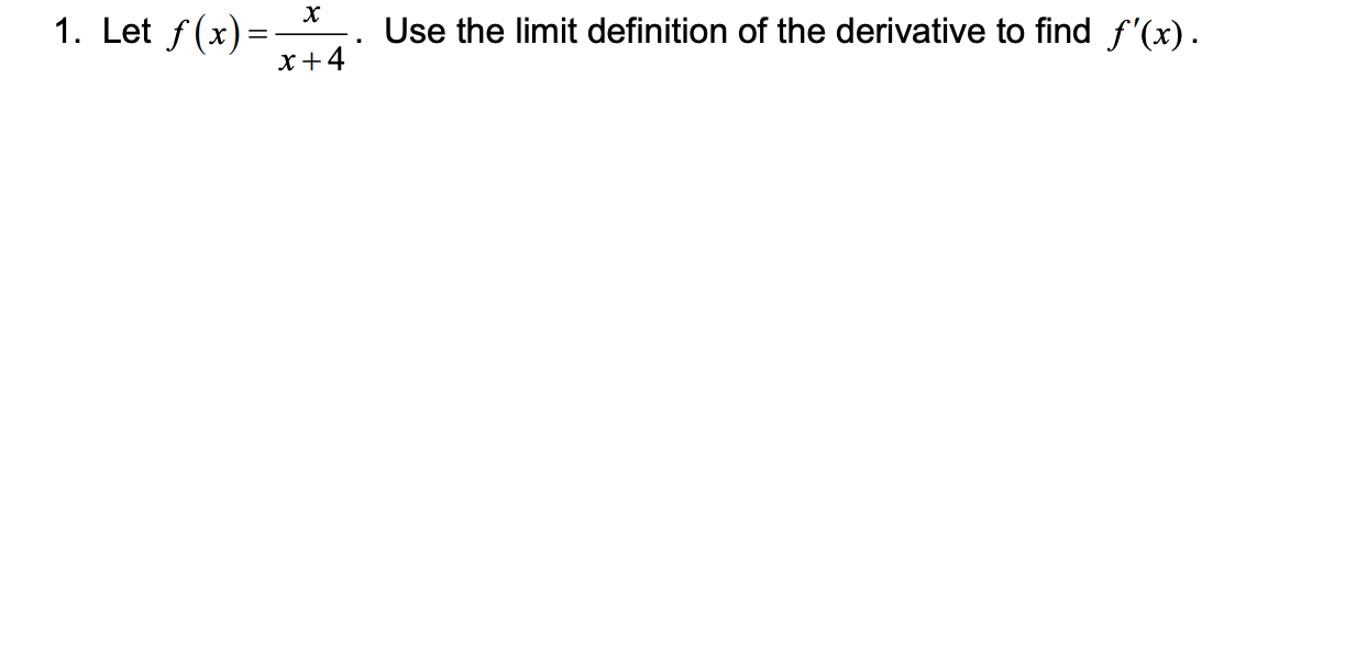 Solved Use the limit definition of the derivative to find f | Chegg.com