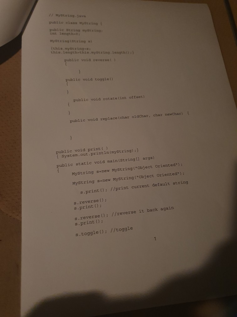 Solved Objectives 1. Writing a class. 2. Putting together a | Chegg.com
