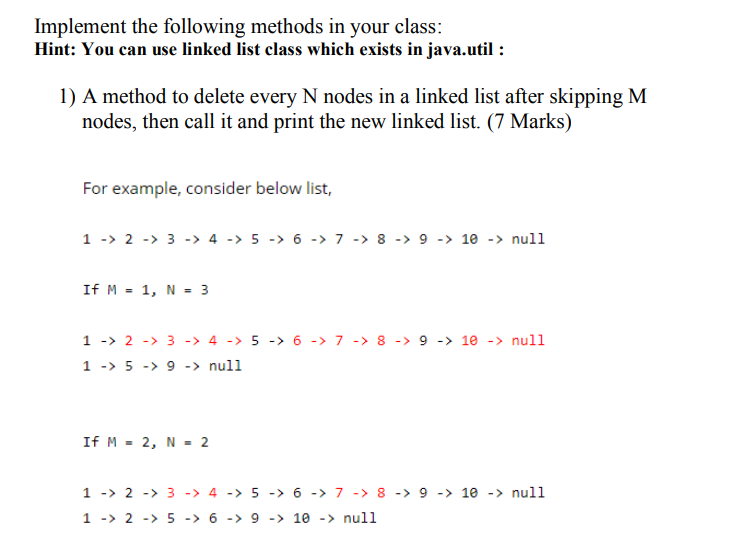 Solved Implement the following methods in your class: Hint: | Chegg.com
